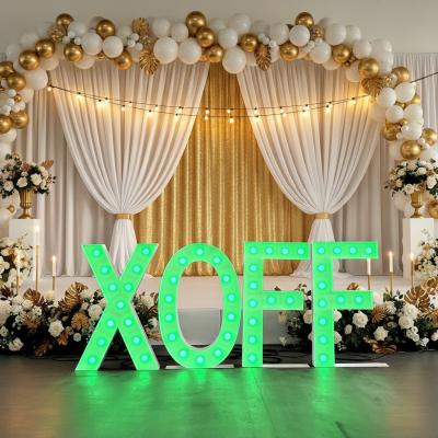 China Custom 3ft to 5ft LED Light Up Numbers Metal Frame Acrylic Multi-Color for Events Celebrations Advertising for sale