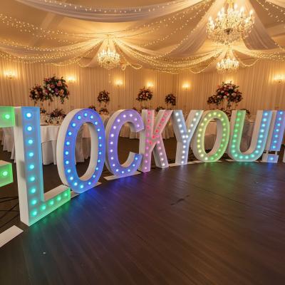 China Custom 2ft 4ft RGB DC LED Marquee Letters Multi-Color Lighting 1 Year Warranty for sale
