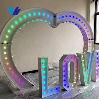 China HS Sign Large Heart Arch Marquee Letters LED Light Source Wedding Decorations 50000 Hours for sale