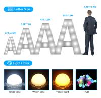 China RGB LED Marquee Letters Numbers 4ft 5ft Giant Light Up Big Wedding Decoration Sign for sale