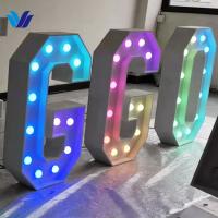 China Custom Large 3D LED RGB Illuminated Outdoor Marquee Letters 3ft 5ft Water Resistant for sale