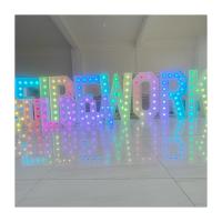 China LED Marquee Letter Lights 4ft 5ft RGB Big Sign for Party Decoration Water Resistant Eco Friendly for sale