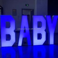 China HONG SEN SIGN LED Marquee Letters 3ft 4ft 5ft Stainless Steel Illuminated for Indoor Decoration for sale