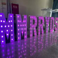China HONGSEN Custom RGB Marquee Letters Metal Light Up Letters 6000K 15kg for Wedding for sale