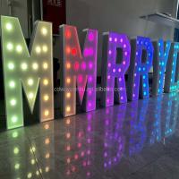 China HONGSEN Custom RGB Marquee Letters Metal Light Up Letters 6000K 15kg for Wedding for sale
