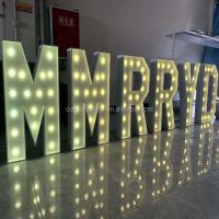 China HONGSEN Custom RGB Marquee Letters Metal Light Up Letters 6000K 15kg for Wedding for sale