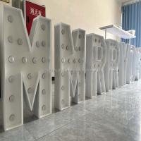China HONGSEN Custom RGB Marquee Letters Metal Light Up Letters 6000K 15kg for Wedding for sale