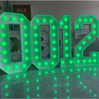 China Hongsen Custom RGB LED Marquee Letters 3ft 5ft PVC Metal Giant Numbers for Party Wedding Decor for sale