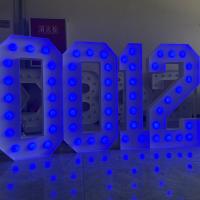 China Hongsen Custom RGB LED Marquee Letters 3ft 5ft PVC Metal Giant Numbers for Party Wedding Decor for sale