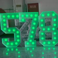 China Hongsen Custom RGB LED Marquee Letters 3ft 5ft PVC Metal Giant Numbers for Party Wedding Decor for sale