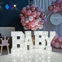 China HONGSEN 3ft-6ft LED Marquee Letter Sign Light Up Alphabet for Wedding Party Indoor Outdoor for sale