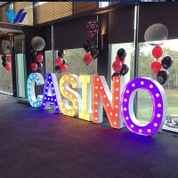 China HONGSEN Custom LED Marquee Letters 4ft RGB Light Up Sign Backdrop for Wedding Party Indoor Outdoor Decoration for sale