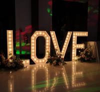 China HONGSEN Custom LED Marquee Letters 4ft RGB Light Up Sign Backdrop for Wedding Party Indoor Outdoor Decoration for sale