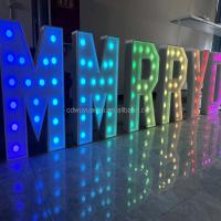 China HONGSEN Custom LED Marquee Letters 4ft 5ft Light Up Love Arch for Wedding Indoor Outdoor for sale