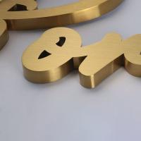 China Custom Welded 3D Gold Metal Letter Sign Stainless Steel Channel Letter 300mm Depth DC 12V LED for Business Logo Wall for sale