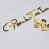China Custom Welded 3D Gold Metal Letter Sign Stainless Steel Channel Letter 300mm Depth DC 12V LED for Business Logo Wall for sale