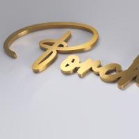 China Custom Welded 3D Gold Metal Letter Sign Stainless Steel Channel Letter 300mm Depth DC 12V LED for Business Logo Wall for sale
