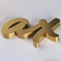 China Custom Stainless Steel Titanium Gold Electroplated Metal Letter Sign for Advertising Decoration for sale