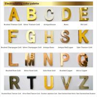 China Custom 3D Metal Wall Letters Stainless Steel Aluminum Brass Business Signs 2mm Thick for sale