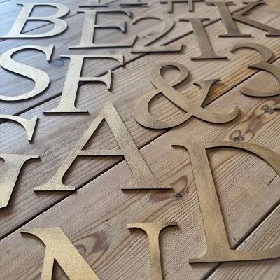 China Custom Stainless Steel Brass Aluminum Metal Letters for Business Signs Storefront Branding 3D for sale