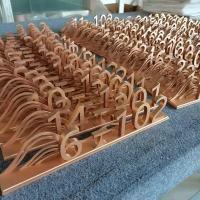 China Custom Sizes Freestanding Metal Letters for Luxury Hotel Doorplate Signs Brass Aluminum for sale