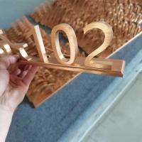 China Custom Sizes Freestanding Metal Letters for Luxury Hotel Doorplate Signs Brass Aluminum for sale