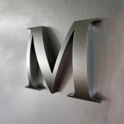 China Custom Etched Metal Letters for Reception Desks Weatherproof Brass Aluminum Stainless Steel 3D Sign for sale