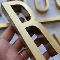 China Custom Metal Letter Sign High Gloss Reflective Brass Aluminum Stainless Steel 3D Relief for Branding for sale