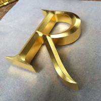 China Custom Metal Letter Sign High Gloss Reflective Brass Aluminum Stainless Steel 3D Relief for Branding for sale