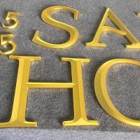China Custom Brass Metal Letters for Business Reception Signs Factory Wholesale 3D Logo Signage for sale