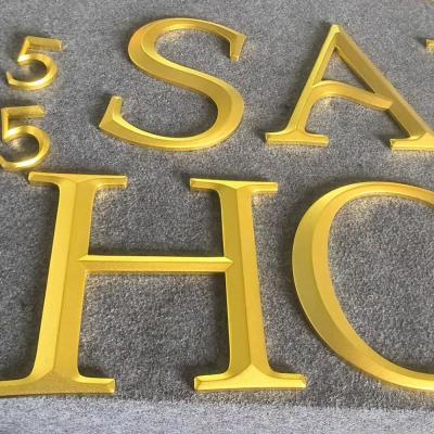 China Custom Brass Metal Letters for Business Reception Signs Factory Wholesale 3D Logo Signage for sale
