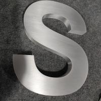 China Custom 3D Metal Logo Letters Brass Aluminium Sign for Business Reception Wall Company Name for sale