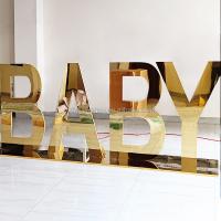 China HONGSEN Gold 3D PVC Marquee Letters 3 ft 4 ft for Wedding Party Event Decoration for sale