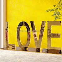 China Gold PVC LED Marquee Letters Numbers 60cm for Wedding Party Office Decoration 12V for sale
