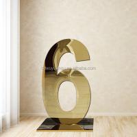 China Gold PVC LED Marquee Letters Numbers 60cm for Wedding Party Office Decoration 12V for sale