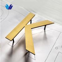 China Custom 3D Illuminated Gold Brass Letter Sign Outdoor LED 6000K 30000Hrs for sale