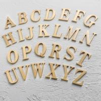 China Golden Brushed Stainless Steel Self-Adhesive Metal Letter Signs 20-30g for Indoor Outdoor Commercial Use for sale