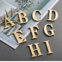 China Golden Brushed Stainless Steel Self-Adhesive Metal Letter Signs 20-30g for Indoor Outdoor Commercial Use for sale