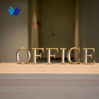 China HONGSEN Custom 3D Metal Gold Letters Outdoor Sign Board for Company Name Custom Size for sale