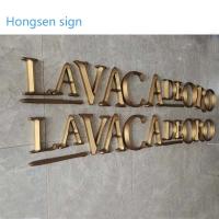 China Hongsen Custom Gold Channel Letter LED Sign 6000K 30W for Business Outdoor Illuminated for sale
