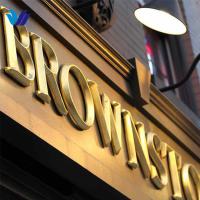 China Hongsen Custom Gold Channel Letter LED Sign 6000K 30W for Business Outdoor Illuminated for sale
