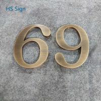 China HONGSEN Custom Metal Letters Brass Reception Words Small Alphabet Brushed Brass Letter with Screw 6000K LED for sale