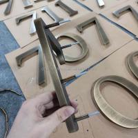 China HONGSEN Custom Metal Letters Brass Reception Words Small Alphabet Brushed Brass Letter with Screw 6000K LED for sale