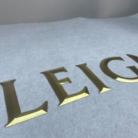 China HONGSEN Custom 3D Brushed Solid Brass Letters Sign for Indoor Outdoor with LED Light Strip 6000K 50000Hrs for sale