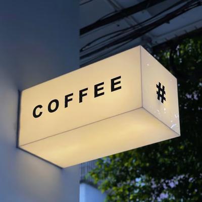 China Wind Resistant Outdoor LED Light Box Reinforced Frame 6000K for Coffee Shop Sign for sale