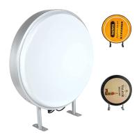 China Hongsen Acrylic Blister Aluminum Round Double-Sided Hanging LED Light Box 5000 Lumens UV White 110-220V for sale