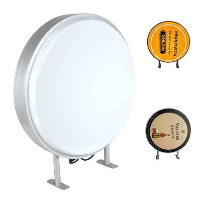 China Hongsen Acrylic Blister Aluminum Round Double-Sided Hanging LED Light Box 5000 Lumens UV White 110-220V for sale