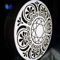China Stainless Steel Titanium Hollow Carved Double Sided Outdoor LED Light Box 6000K 30000H for sale