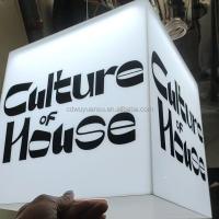 China HONGSEN Custom LED Light Box Sign 50x50cm Acrylic Advertising Board for Indoor Outdoor Use for sale