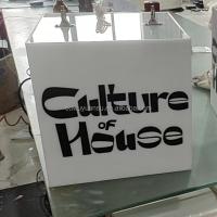 China HONGSEN Custom LED Light Box Sign 50x50cm Acrylic Advertising Board for Indoor Outdoor Use for sale